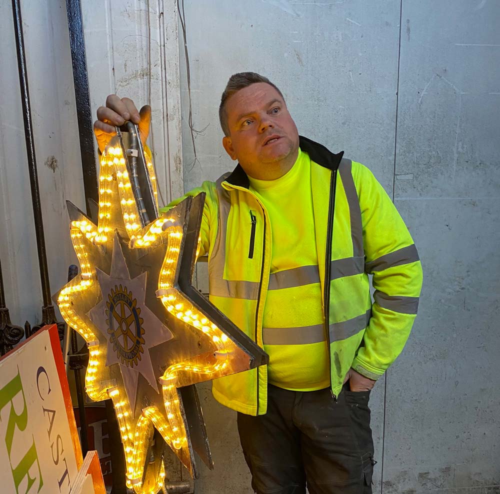 Preparations of Christmas Tree of Remembrance Castlebar Rotary 2023